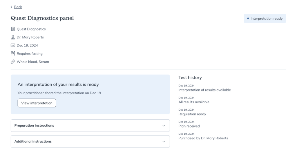 Quest Diagnostics experience - Fullscript Support Center